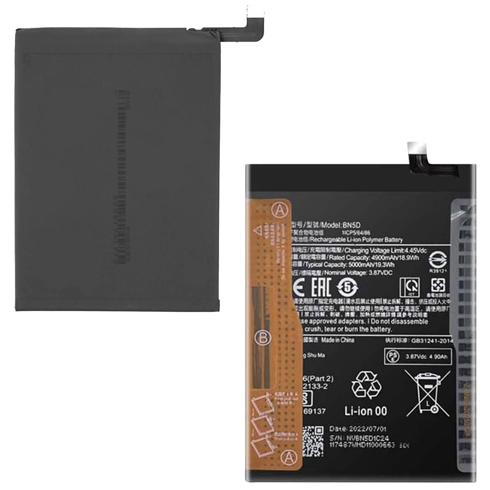Xiaomi Mi Redmi Note 11 / Note 11S Battery Original (Model : BN5D) 500 ...