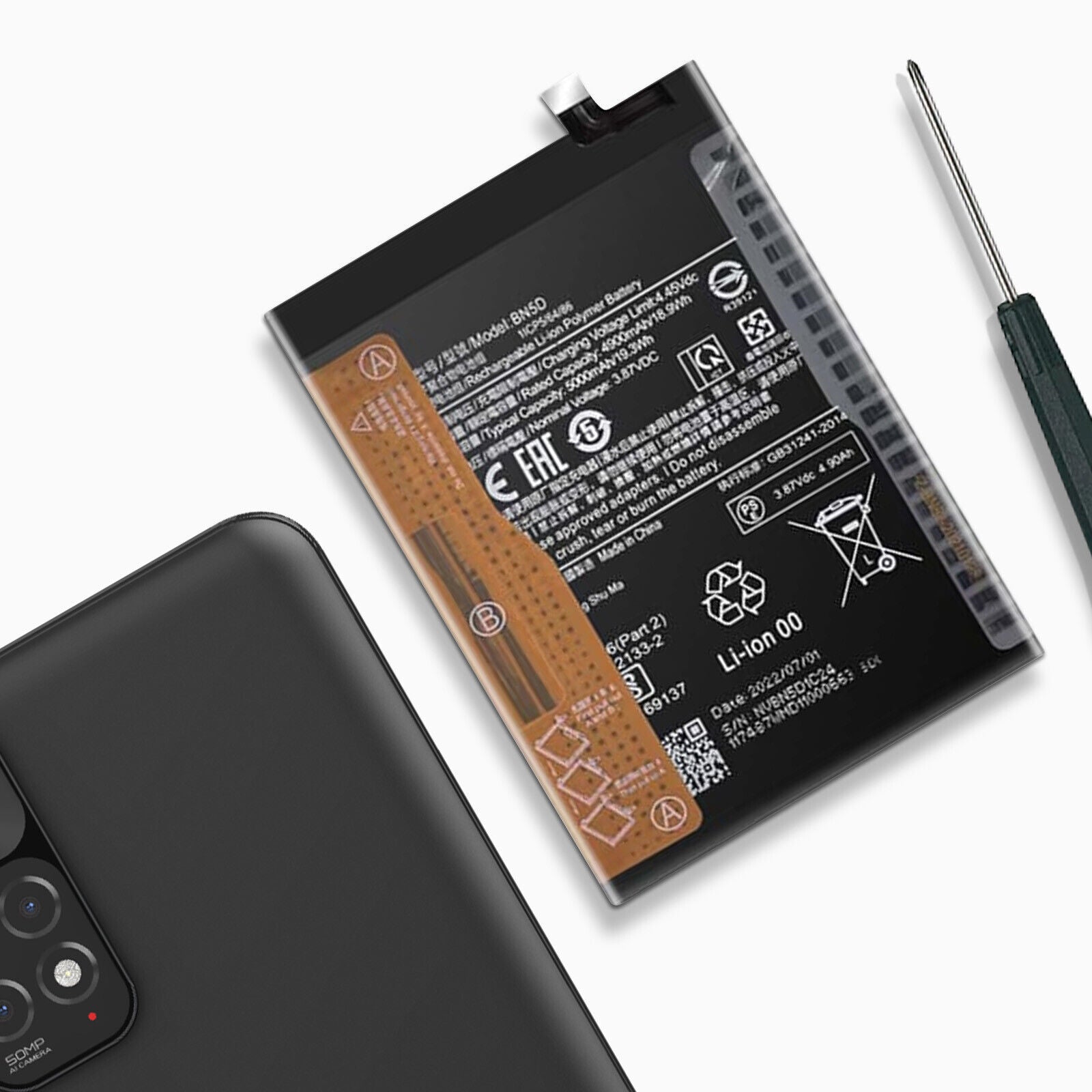 Xiaomi Mi Redmi Note 11 / Note 11S Battery Original (Model : BN5D) 500 ...